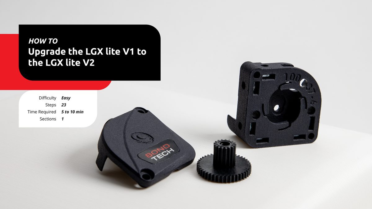 Set of parts to upgrade Bondtech LGX Lite eXtruder to LGX Lite V2